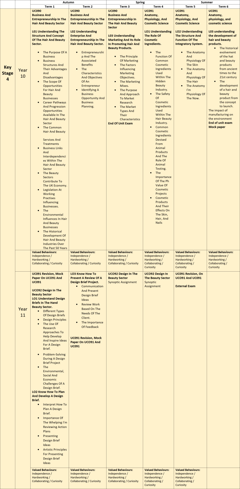 Curriculum Map - St Peter's School